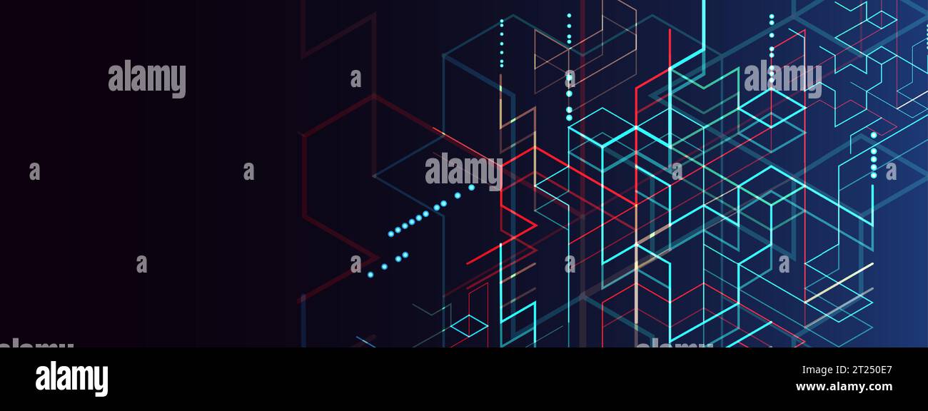 Vector illustration. Digital technology and engineering background ...