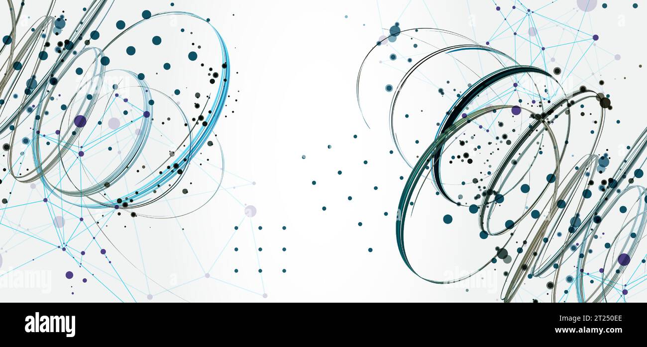 Template for science and technology presentation. Plexus style ...