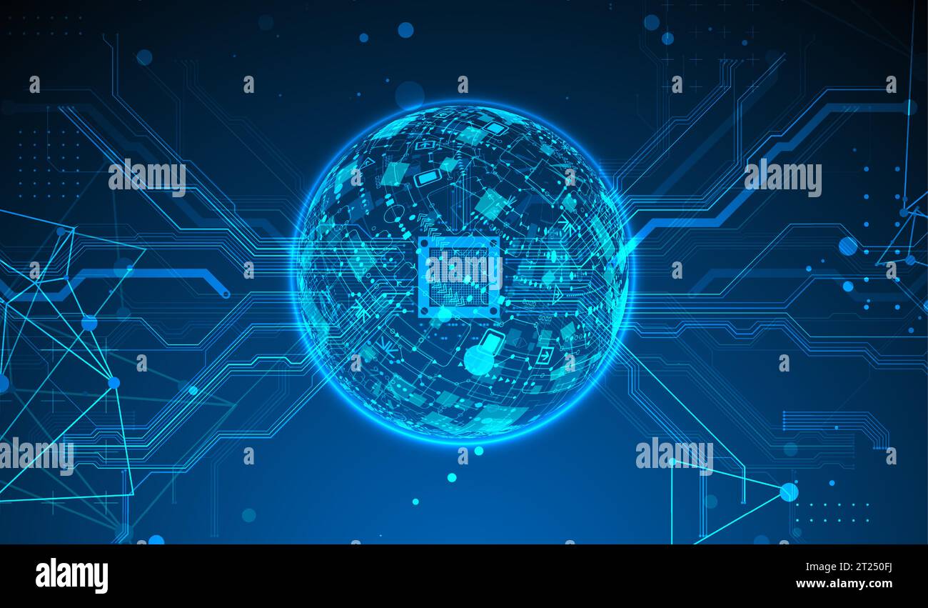 Sphere theme vector illustration. Digital technology background. Vector Stock Vector Image & Art ...