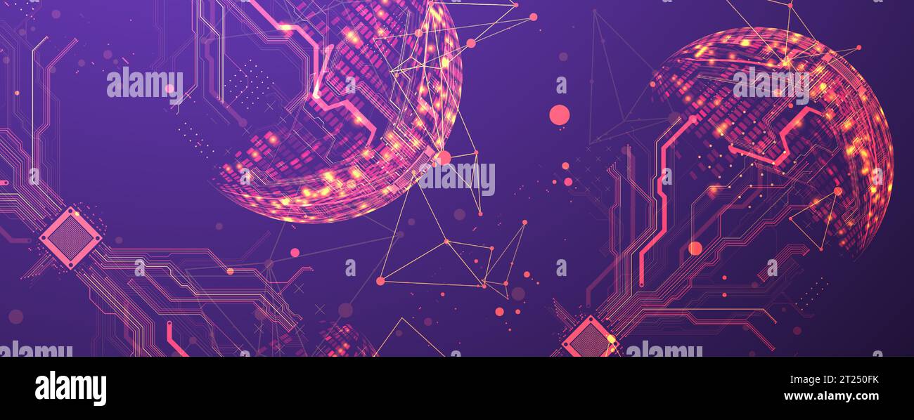 Sphere theme vector illustration. Digital technology background. Vector ...