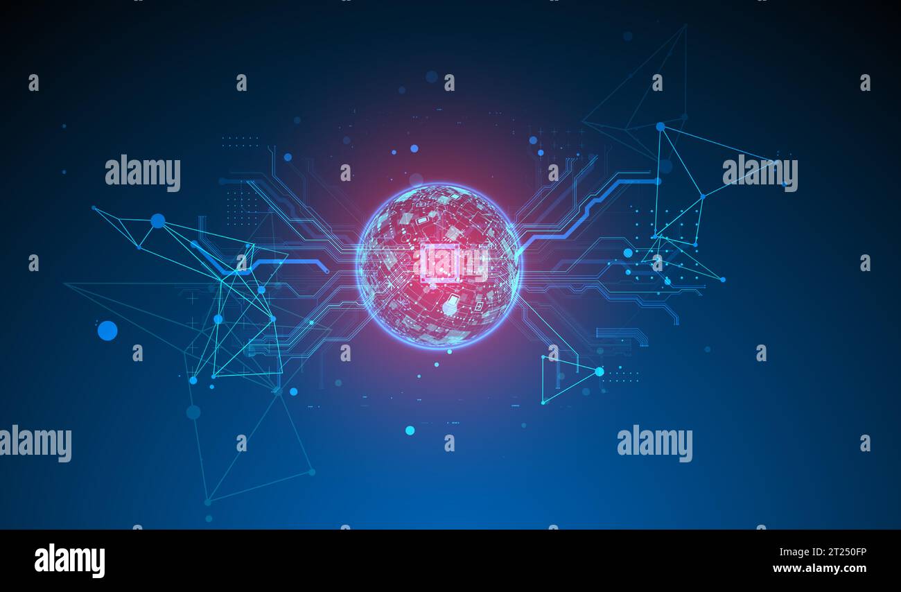 Sphere theme vector illustration. Digital technology background. Vector Stock Vector Image & Art ...