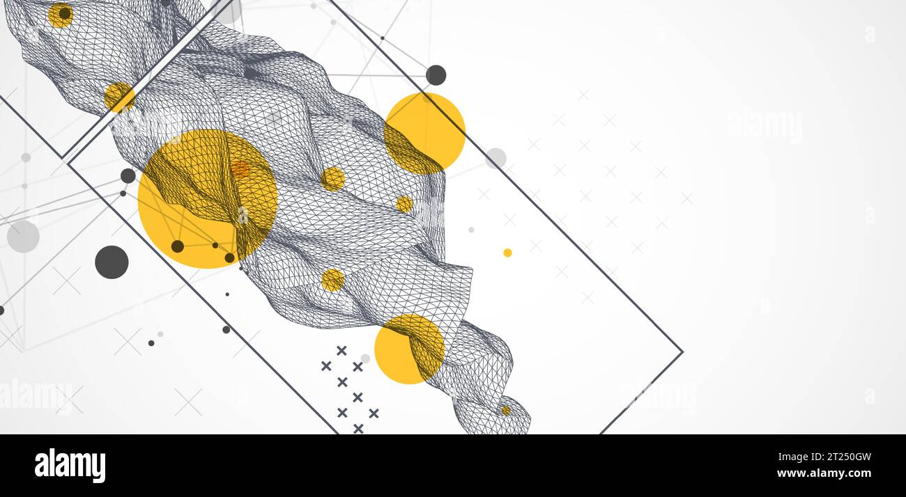 Modern science abstract background. Surface illustration. Vector Stock ...