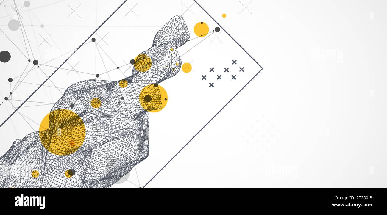 Modern science abstract background. Surface illustration. Vector Stock ...