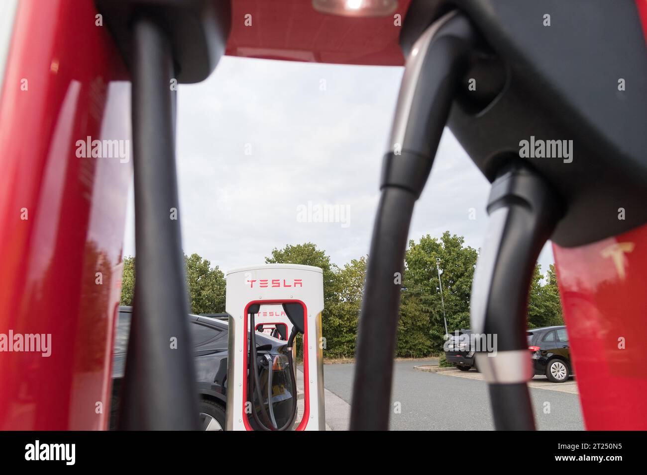 Tesla Supercharger Electric Vehicle Charging Station in Hilpoltstein ...