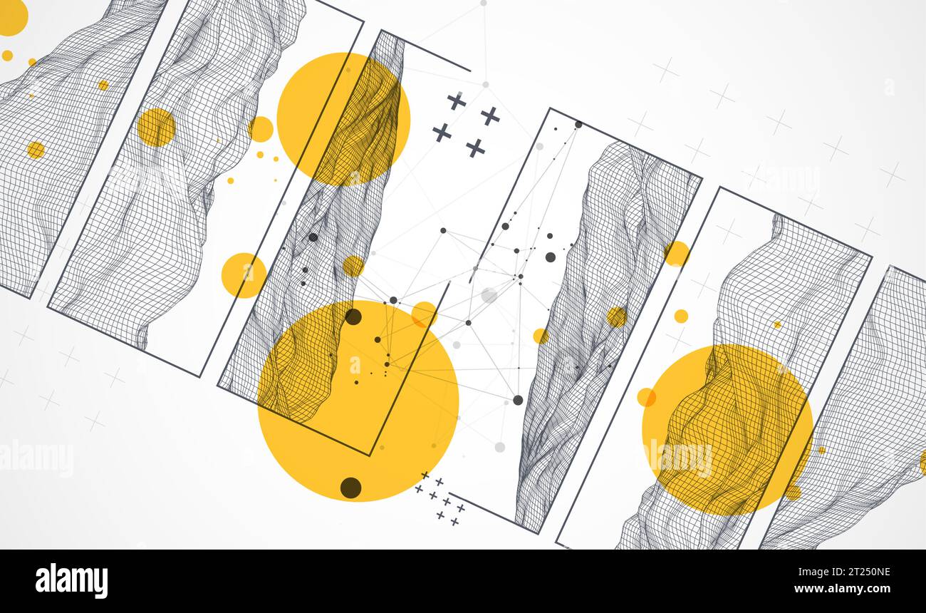 Modern science abstract background. Surface illustration. Vector Stock ...