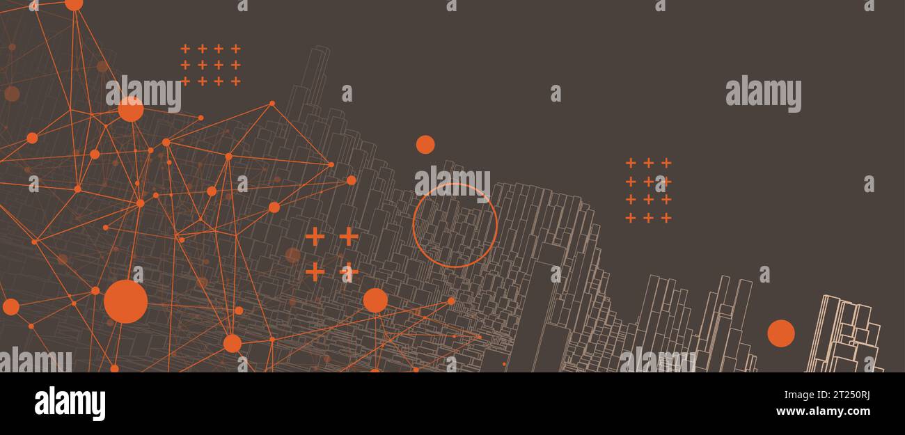 Square pattern. Wireframe background. Futuristic vector illustration ...