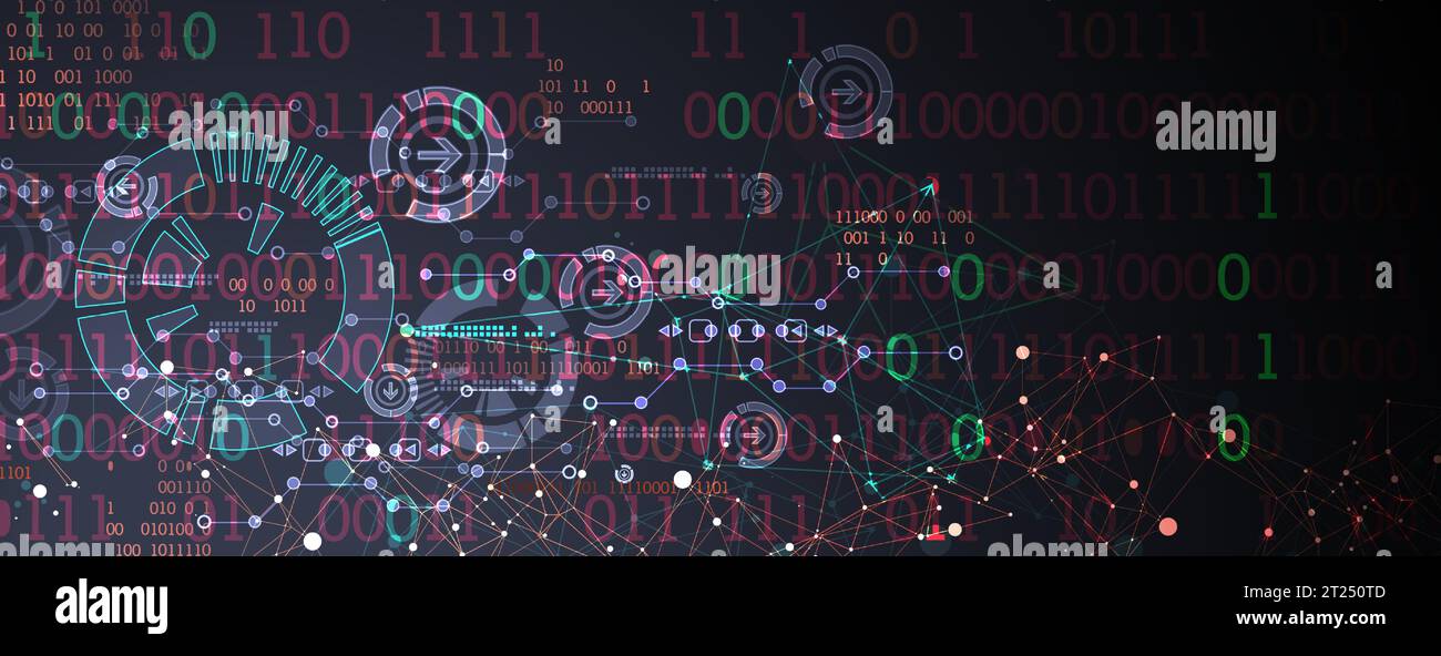 Abstract technology concept. Circuit board, high computer color background. Vector illustration ...