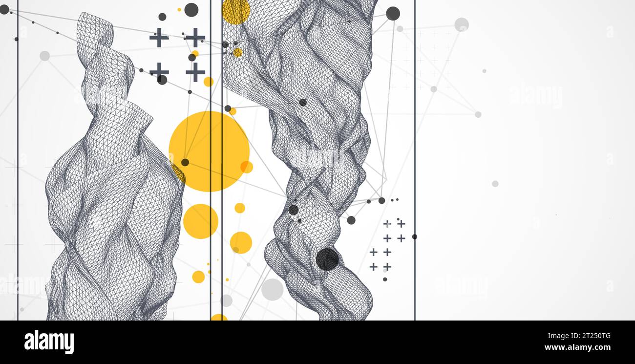 Modern science abstract background. Surface illustration. Vector Stock ...