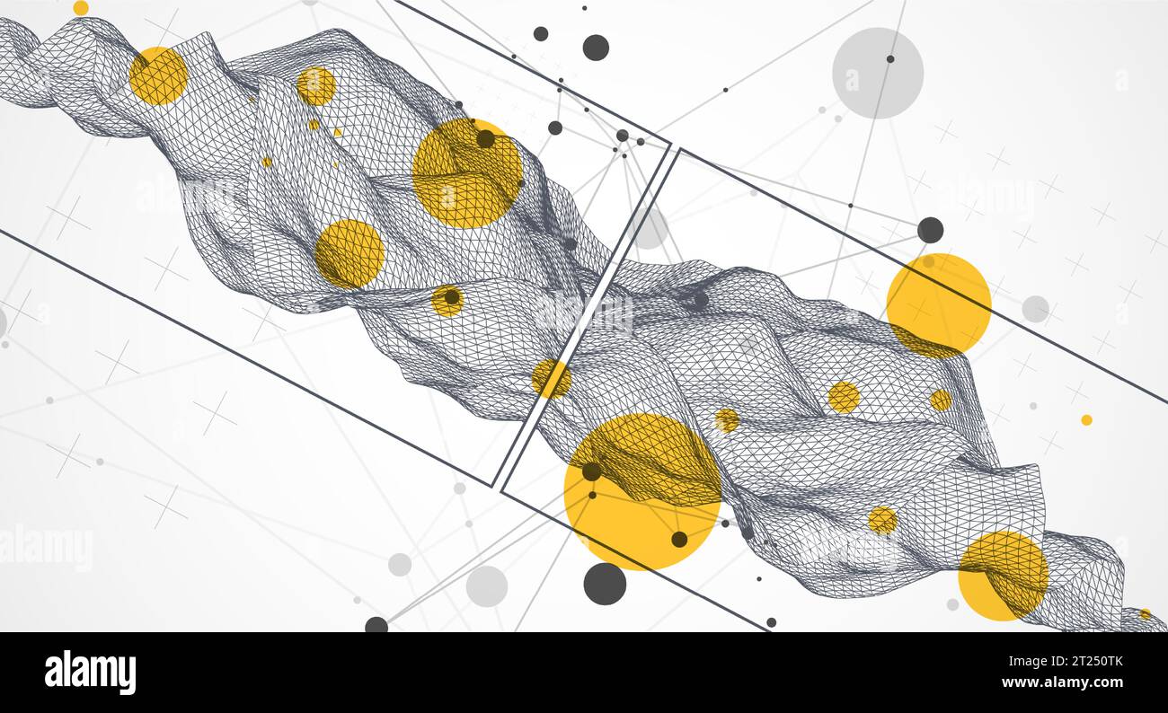 Modern science abstract background. Surface illustration. Vector Stock ...