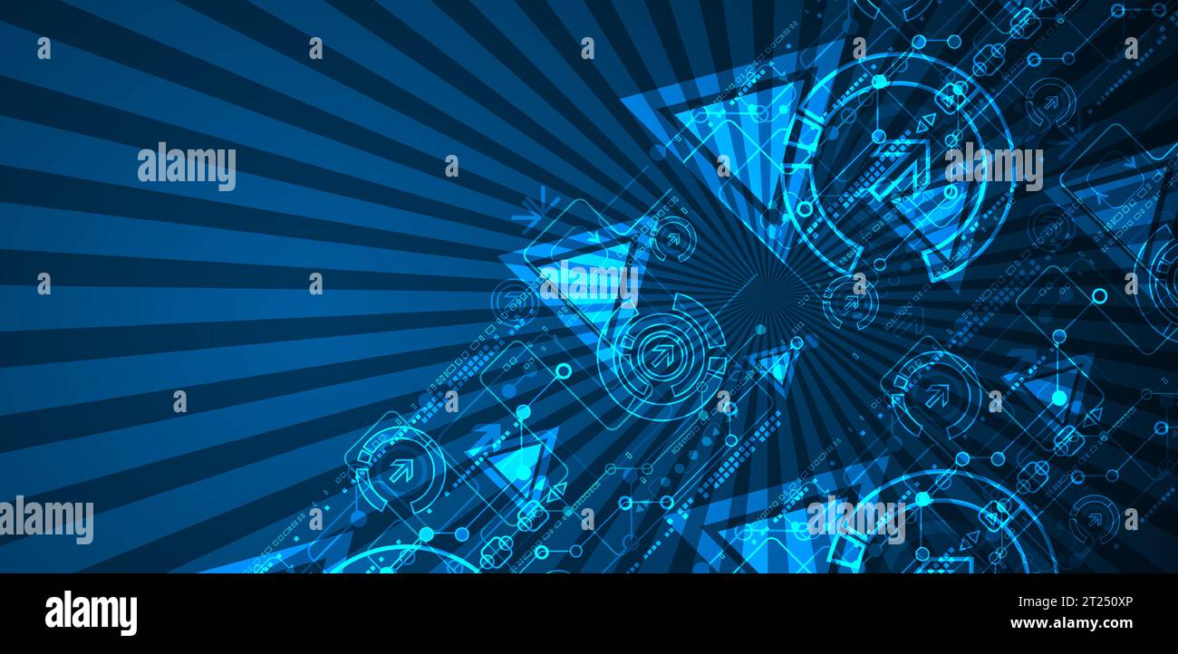 Abstract blue digital communication technology background Stock Vector ...