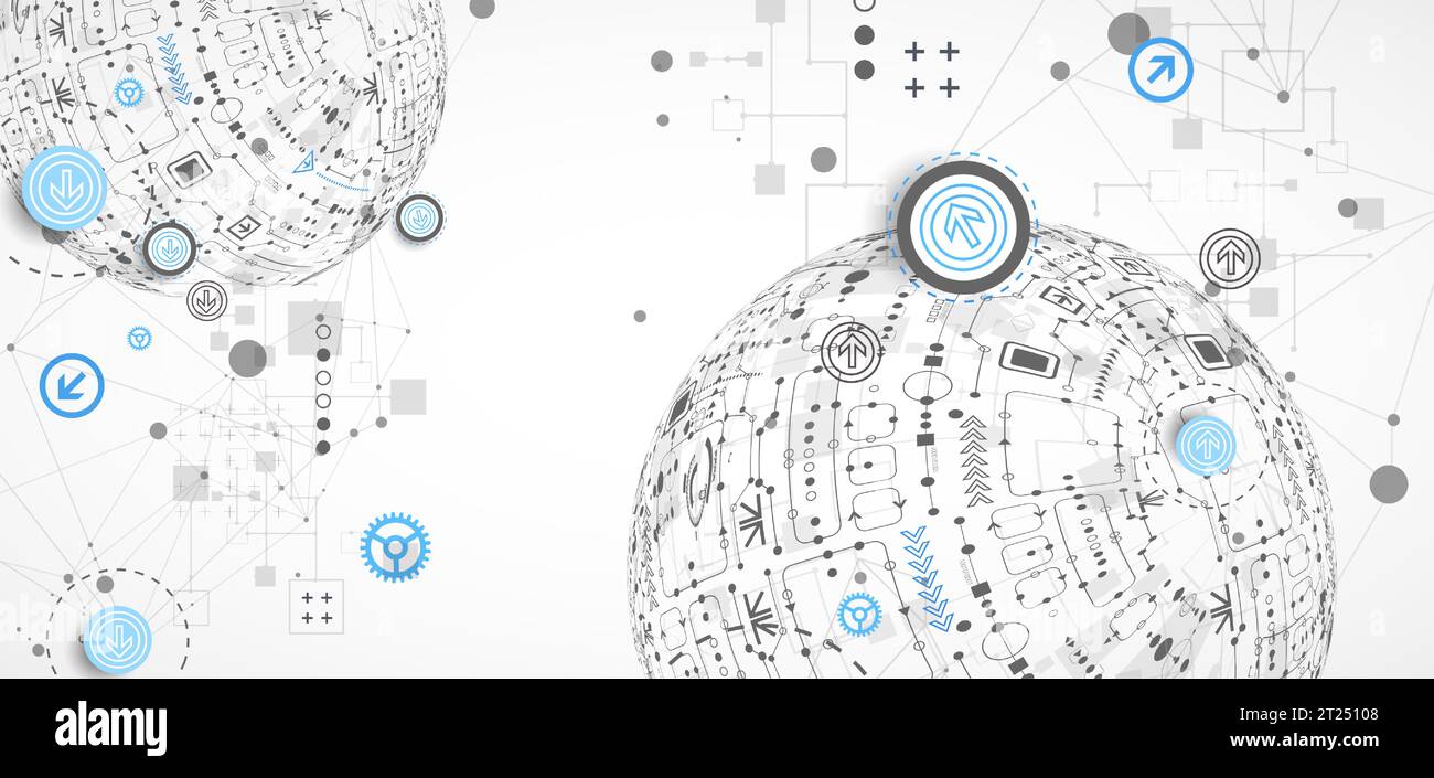 Abstract technology sphere background. Global network consept Stock ...