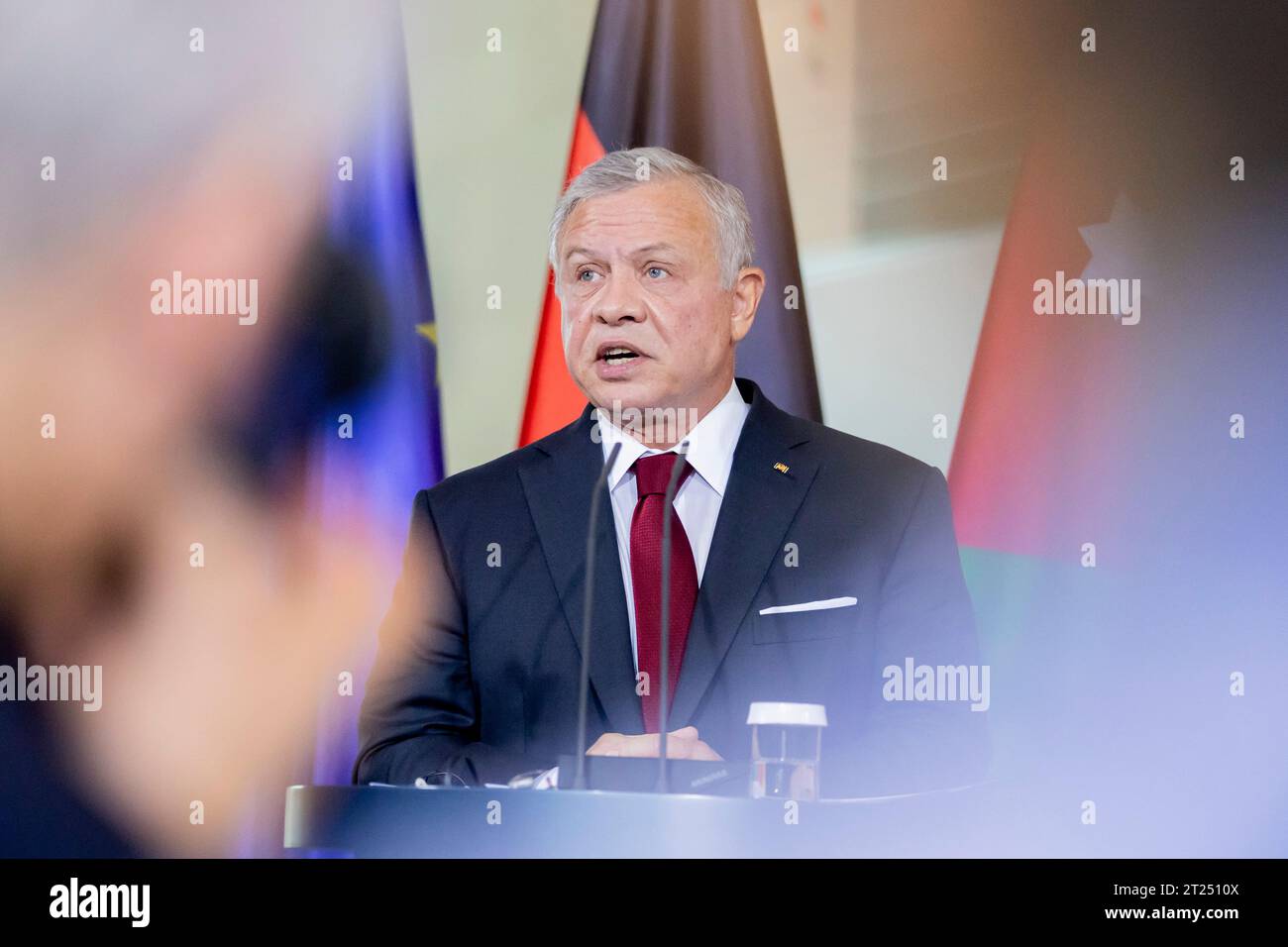 Berlin, Germany. 17th Oct, 2023. Abdullah II Ibn Al-Hussein, King of ...