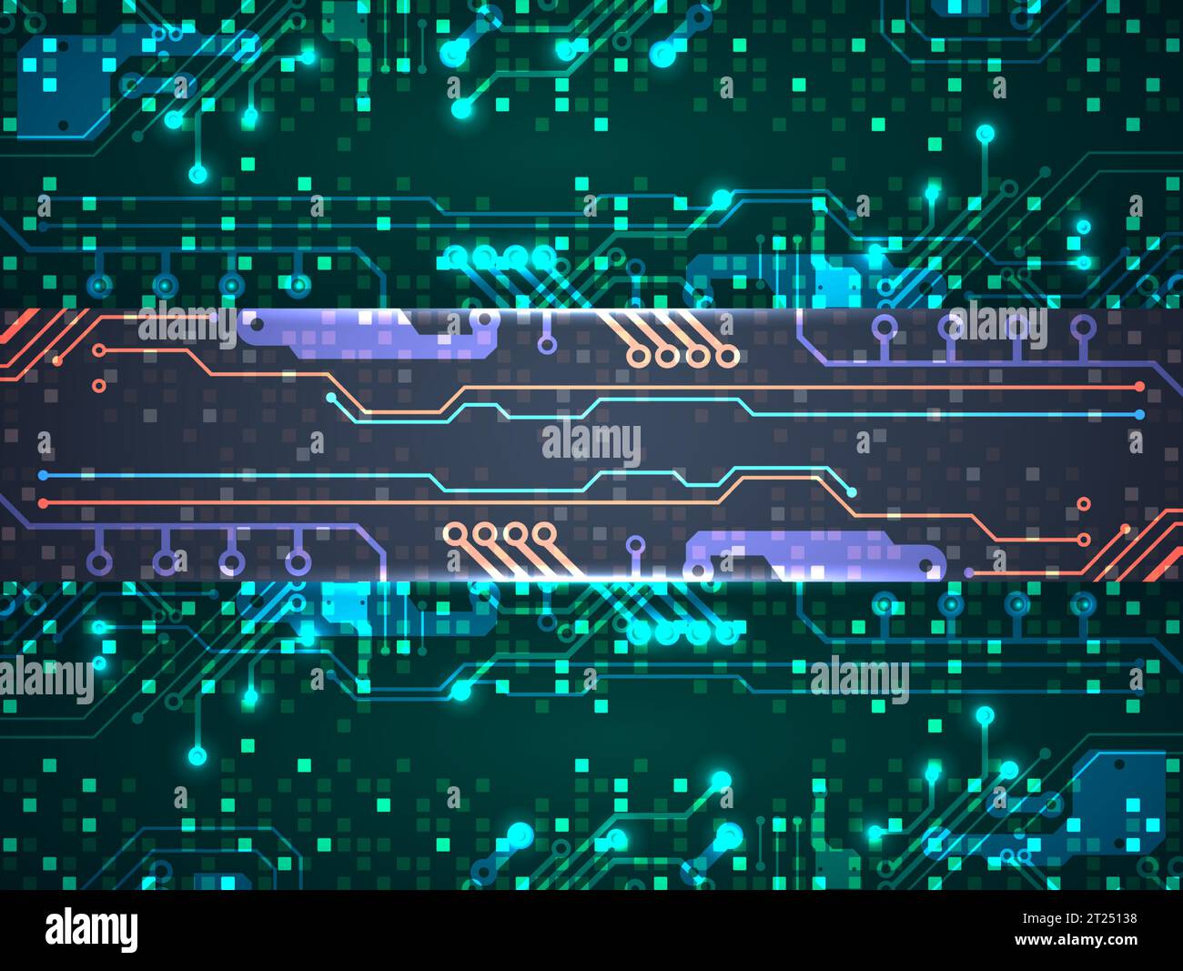 Vector illustration, Hi-tech digital technology and engineering theme ...