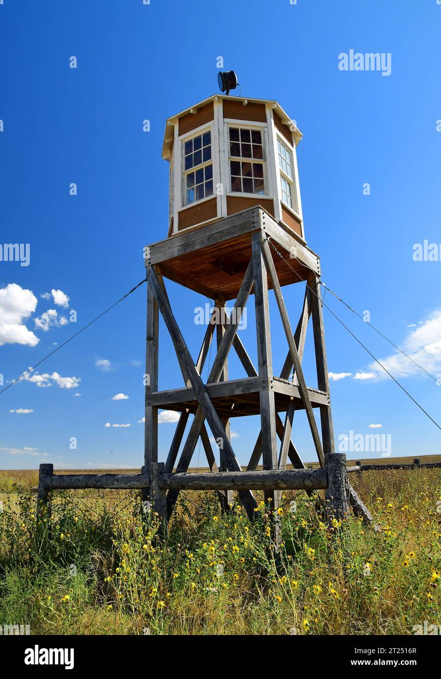 the guardtower at the amache national historic site in granada, eastern ...