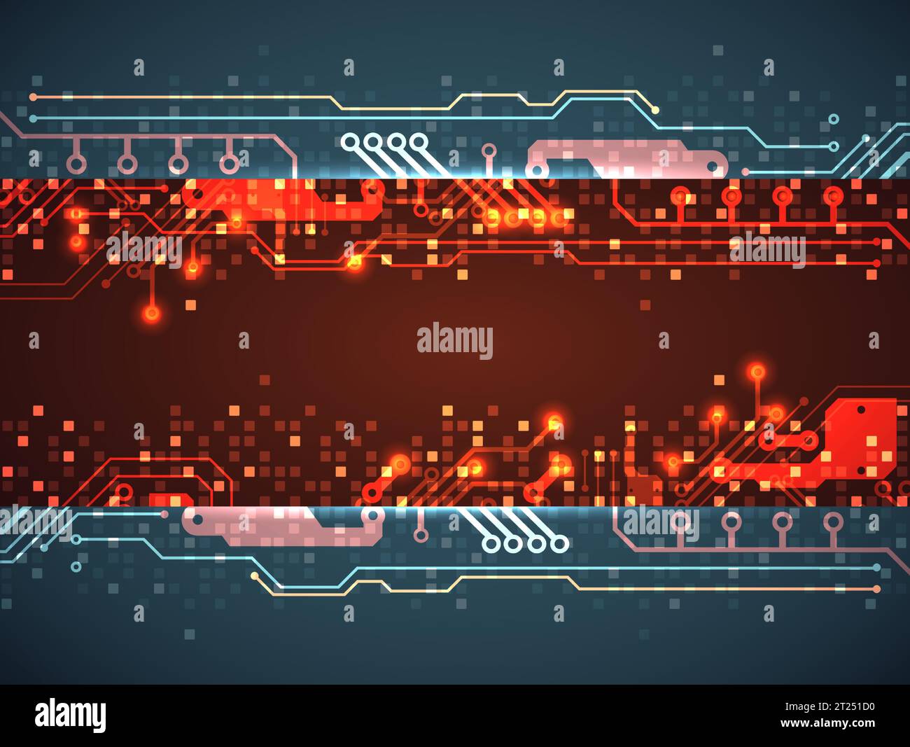 Vector illustration, Hi-tech digital technology and engineering theme ...