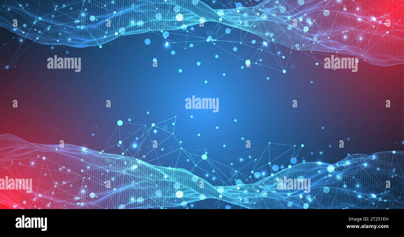 The abstract neon glowing wave is made in a frame style. Template for ...