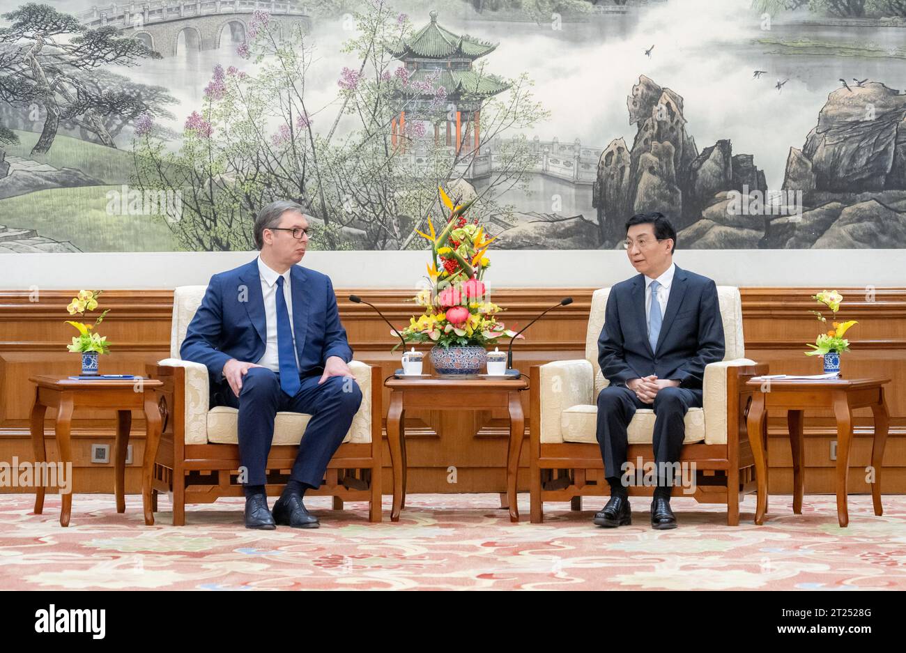 Beijing, China. 17th Oct, 2023. Wang Huning, chairman of the National ...