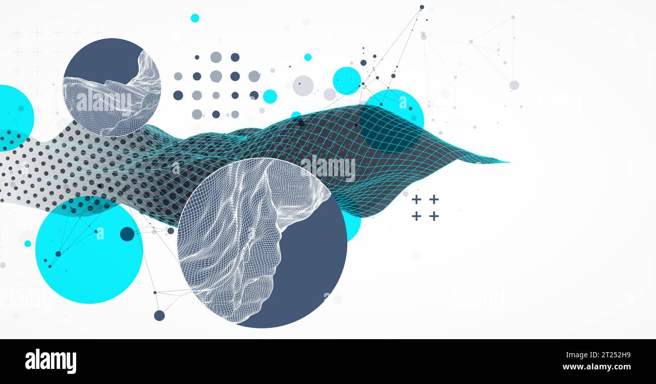 The Abstract Wave Is Made In A Frame Style Halftone Template For Science And Technology