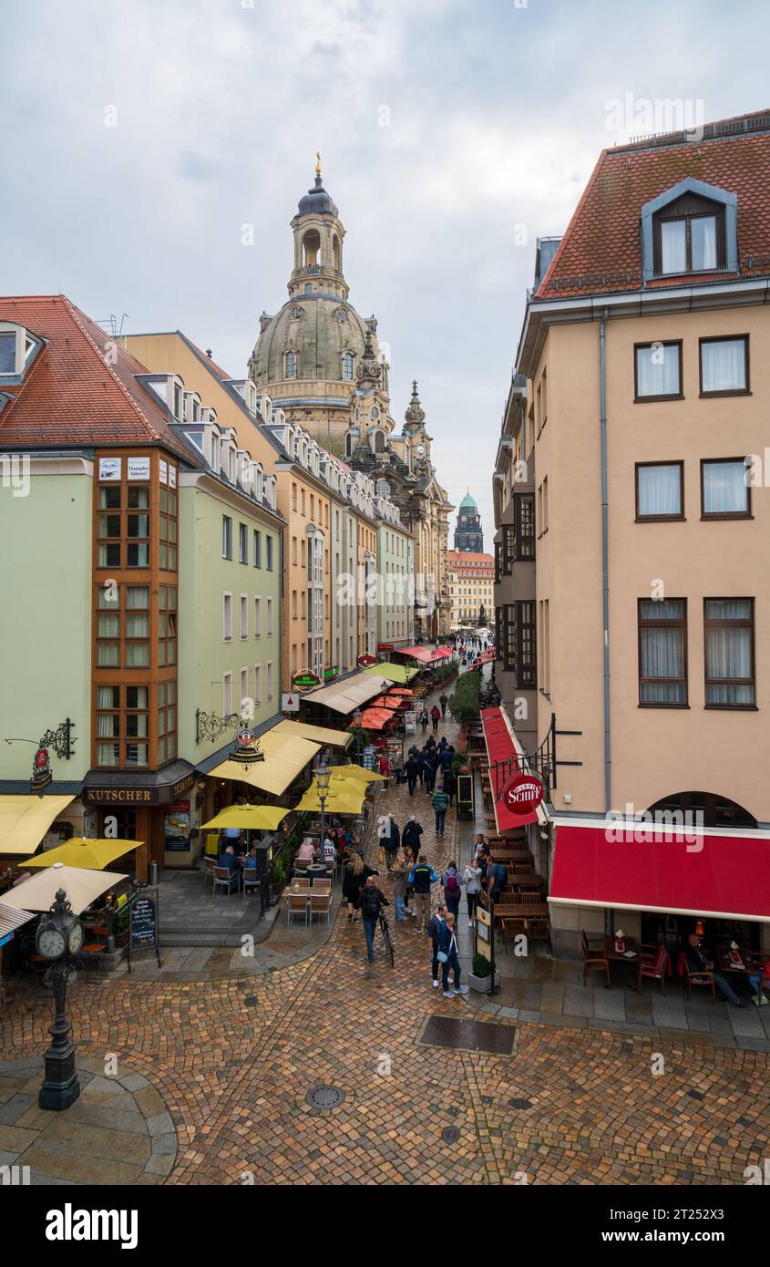 The Münzgasse Street in Downtown Dresden, Germany Stock Photo - Alamy
