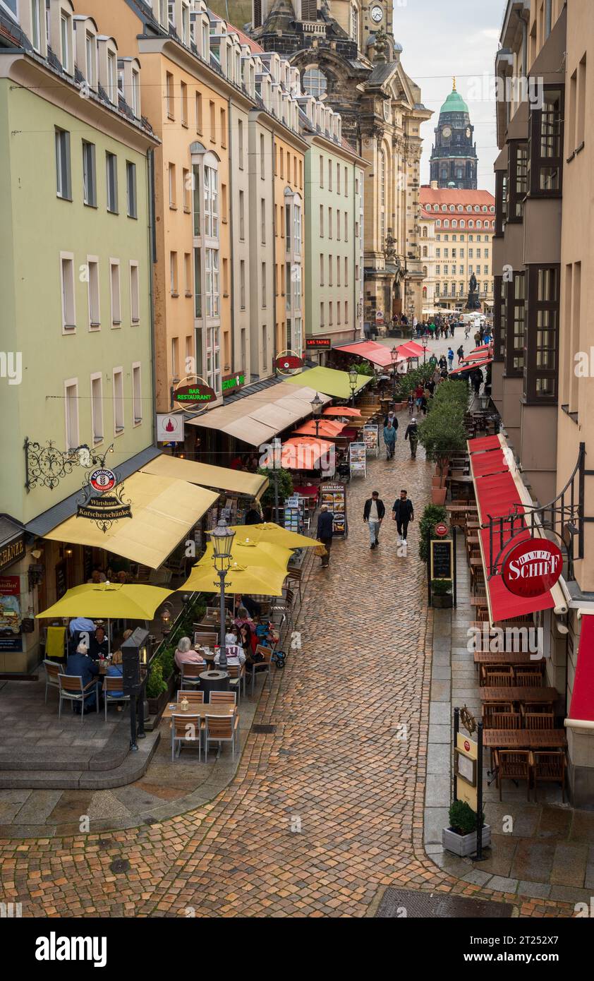 The Münzgasse Street in Downtown Dresden, Germany Stock Photo - Alamy
