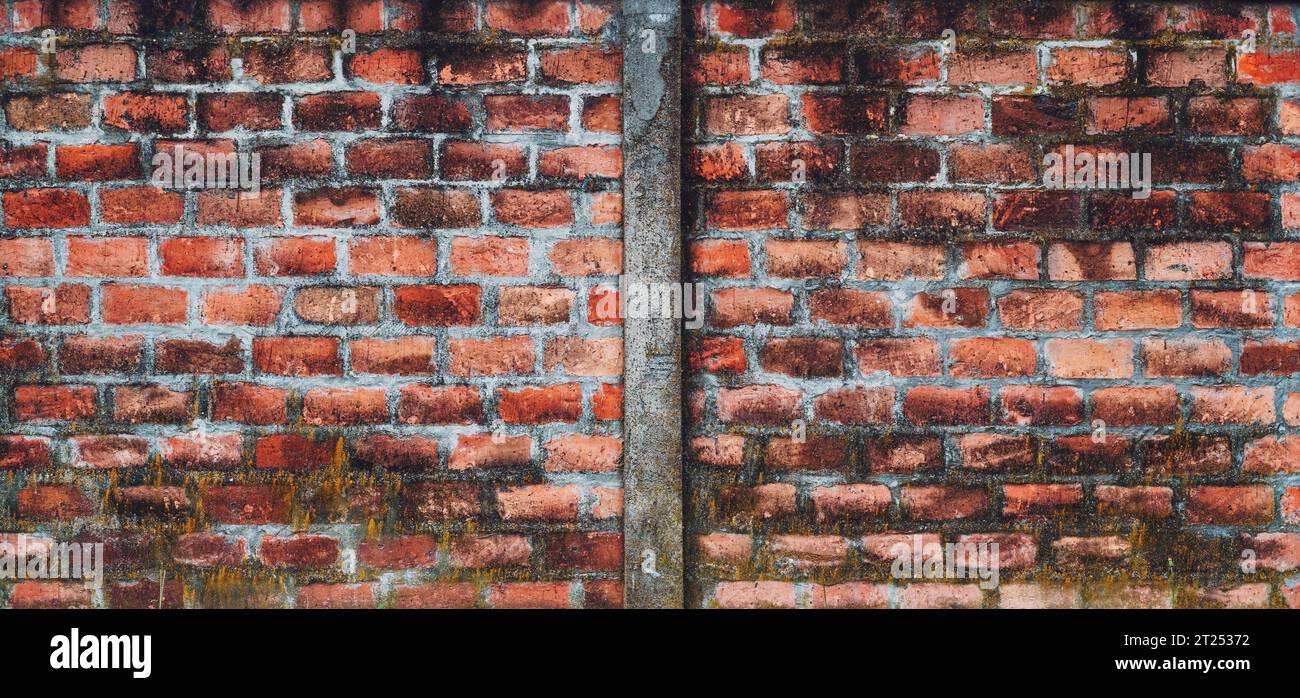 Worn dirty brick wall fence as background and texture Stock Photo - Alamy