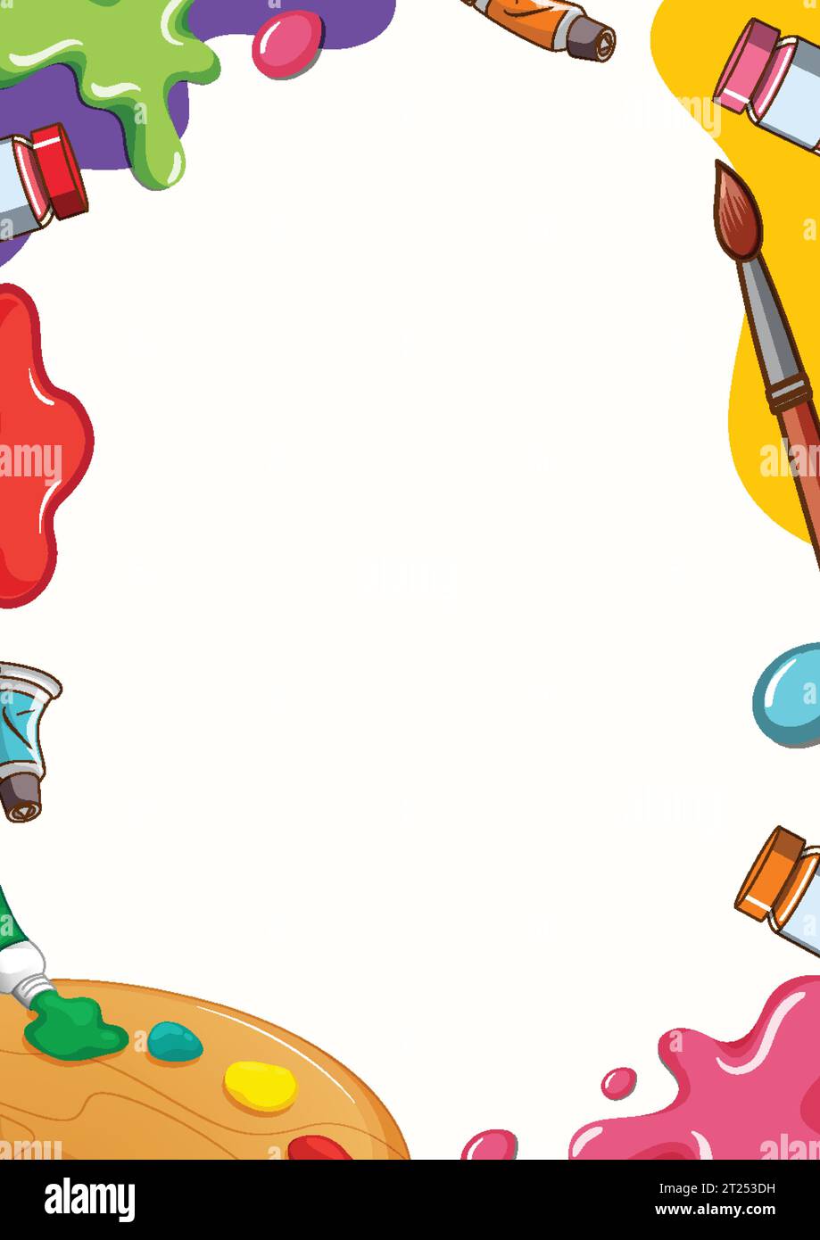 A vibrant and versatile frame template for printable art elements Stock ...
