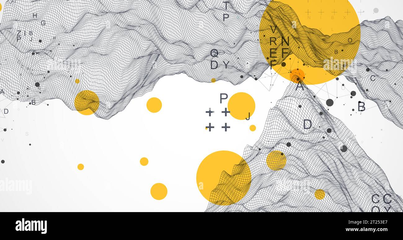 Abstract scientific and technical background. Frame wave with the ...