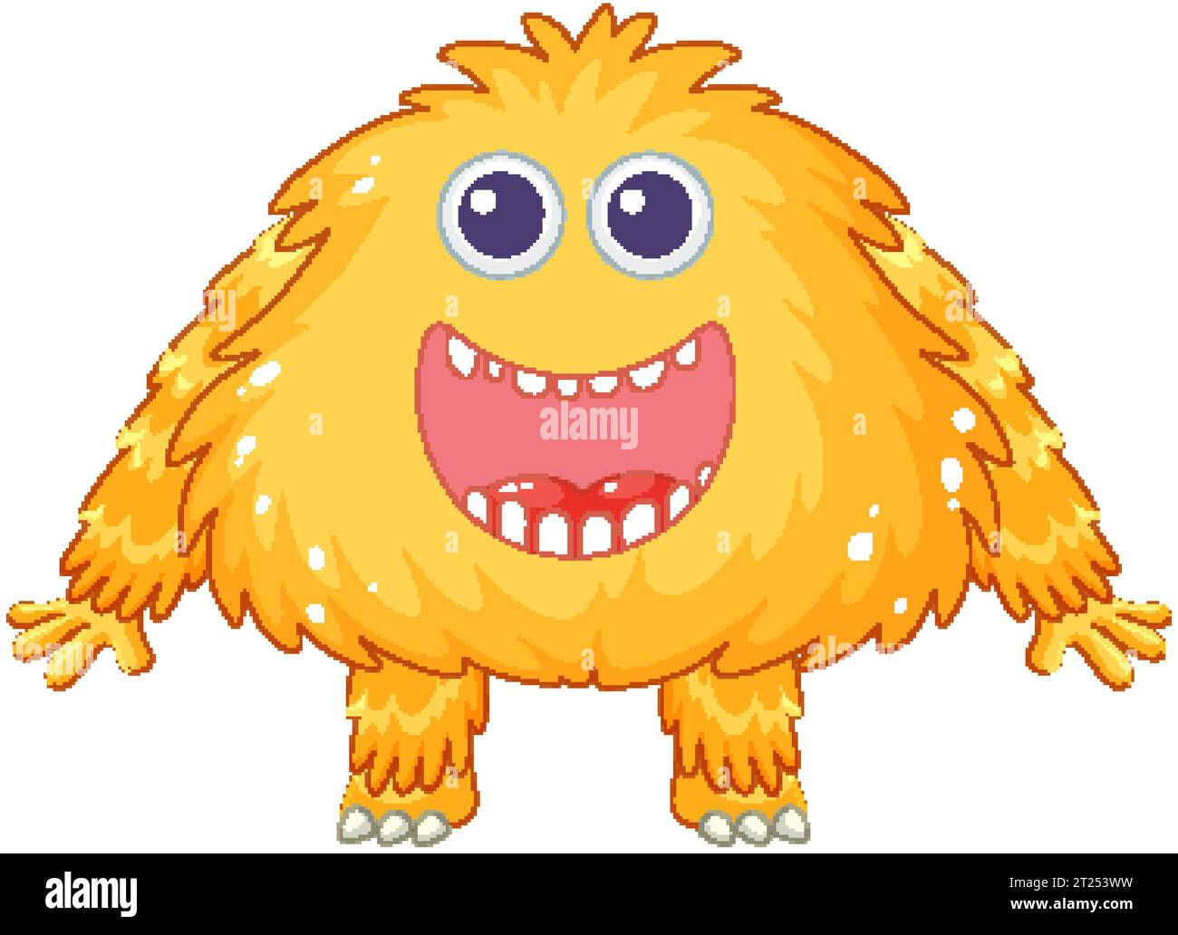 A vibrant and playful cartoon character with yellow hair and a fluffy ...