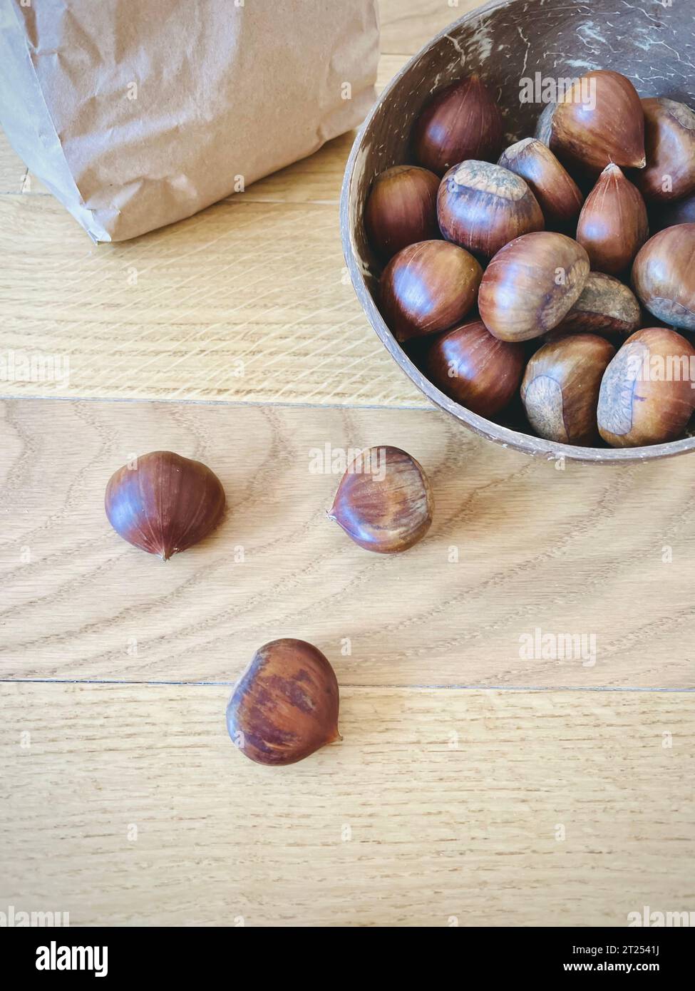 Chestnuts in a bag hi-res stock photography and images - Alamy