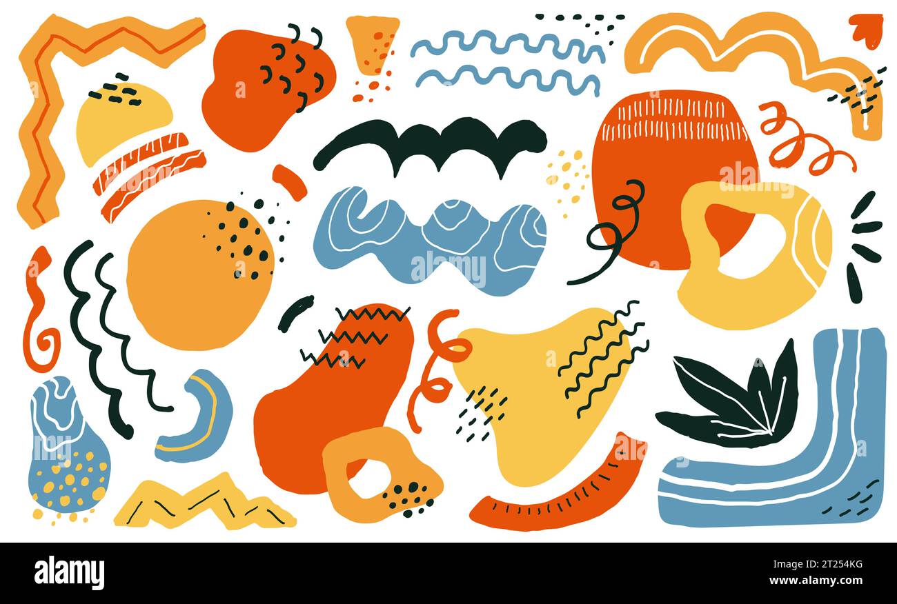 Creative minimalist art header with different shapes and textures Hand ...