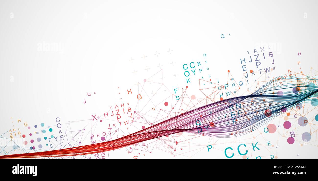 Abstract flowing wave lines. Design element for science modern concept ...