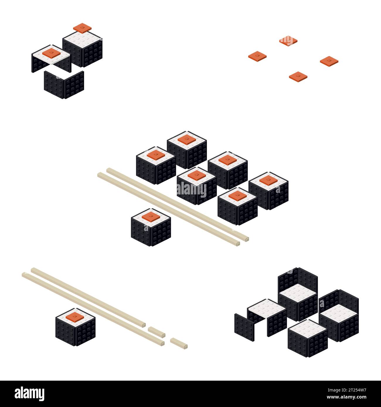Block sushi Cut Out Stock Images & Pictures - Alamy