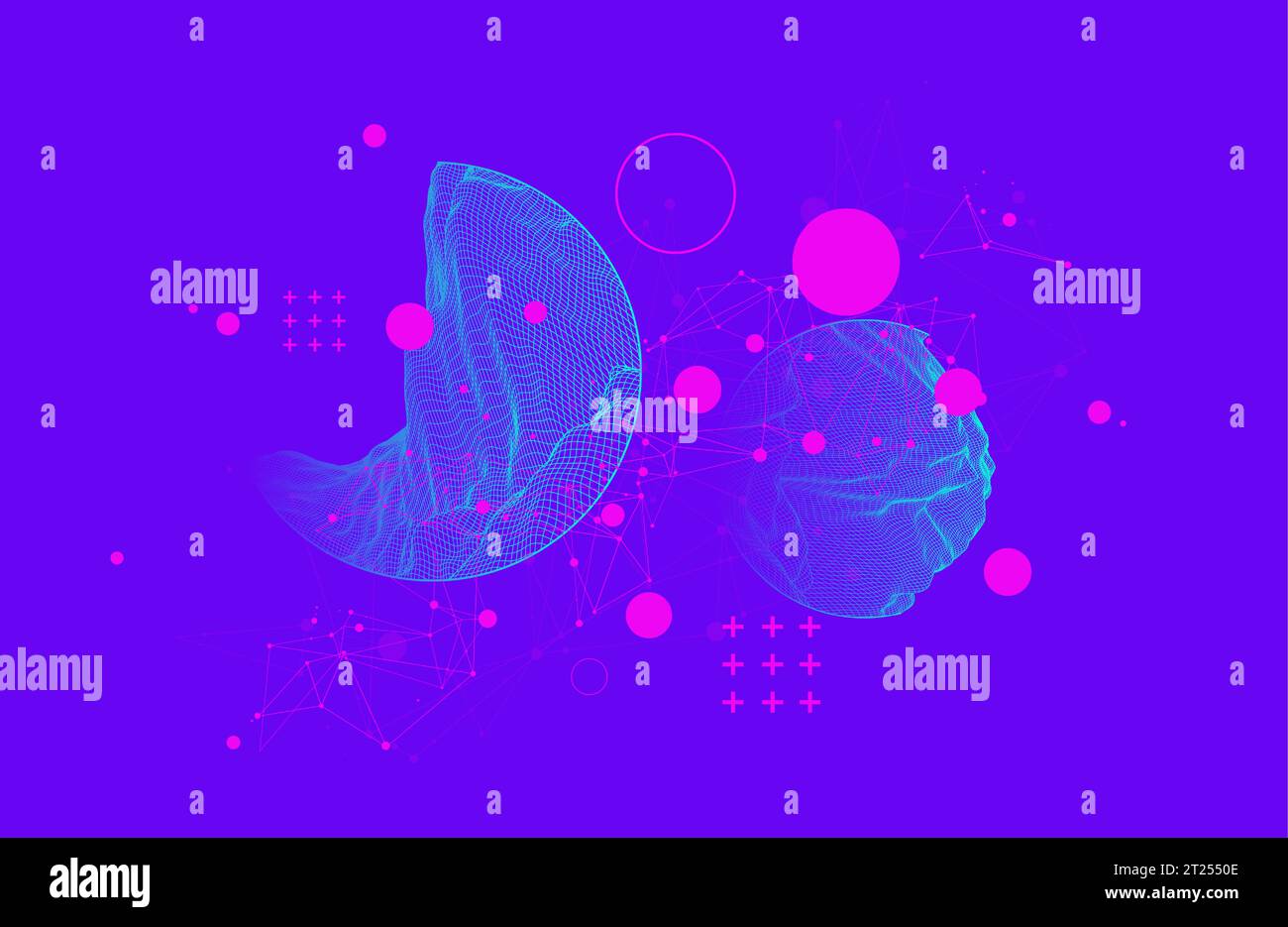 Modern science technology abstract background using circle shapes ...