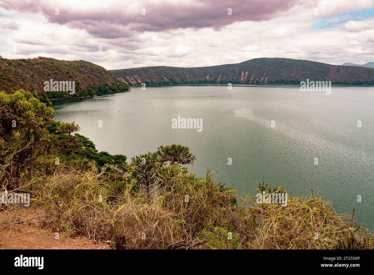 A panoramic view of Lake Chala at Kenya Tanzania border Stock Photo - Alamy