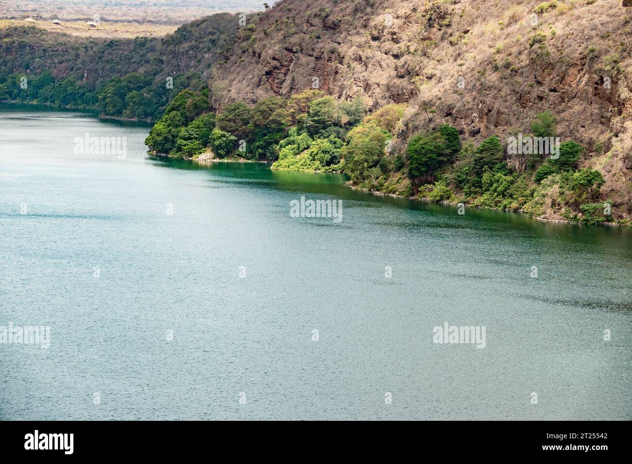 A panoramic view of Lake Chala at Kenya Tanzania border Stock Photo - Alamy