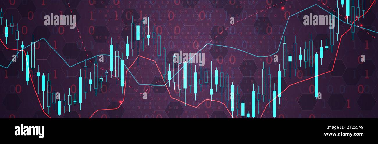 Financial trade concept. Stock market and exchange. Candle stick graph ...