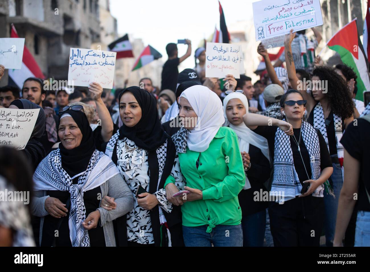 A stand in solidarity from Damascus Syria with Palestine people in ...