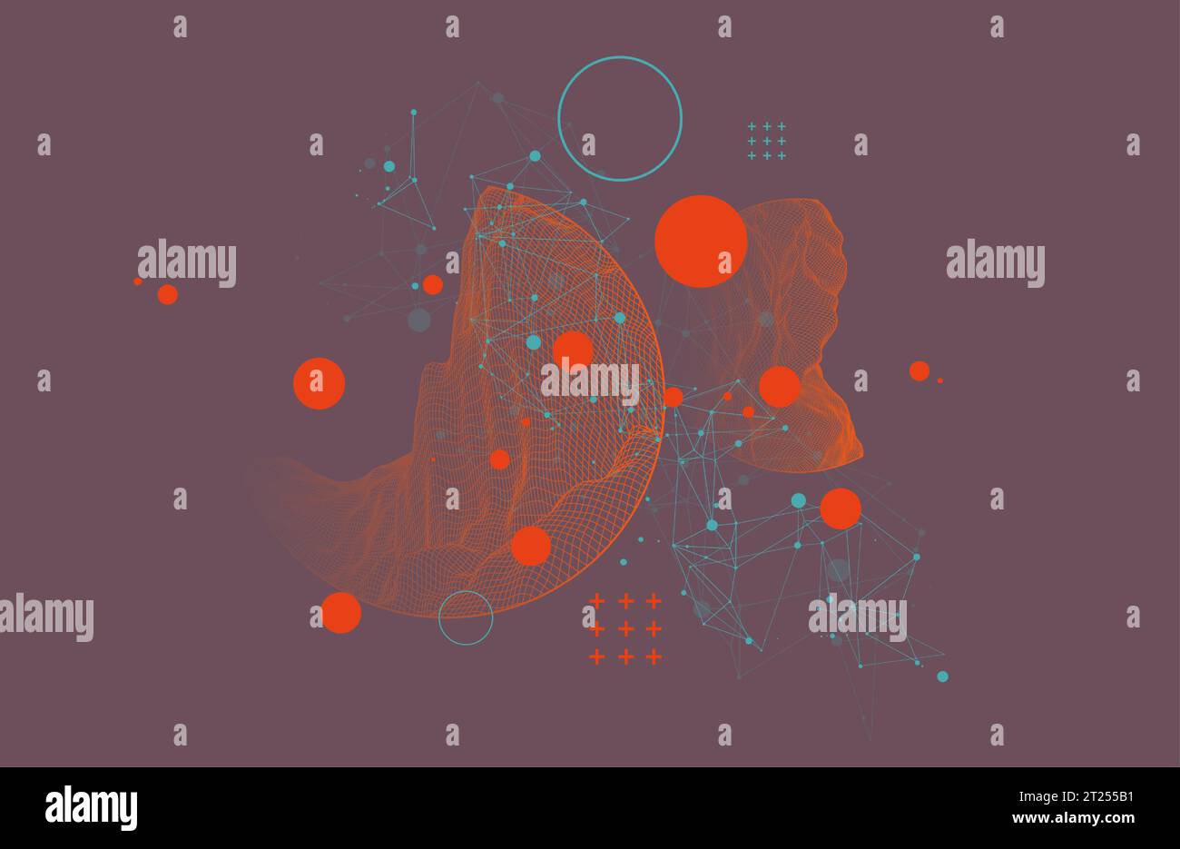 Modern science technology abstract background using circle shapes ...
