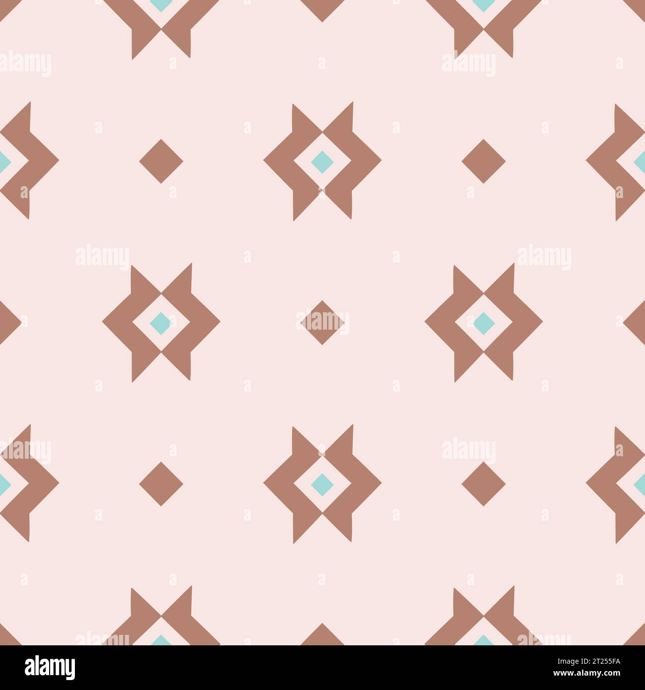 Aztec ethnic seamless pattern. Simple brawn native American tribal ...