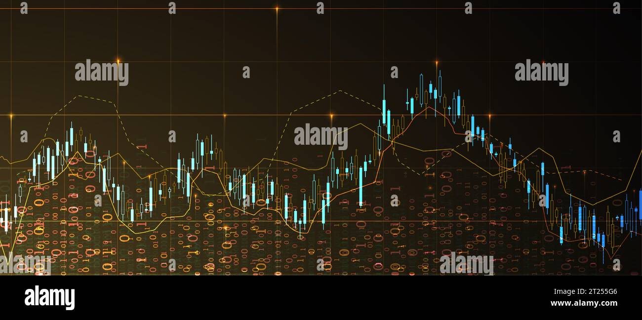 Financial trade concept. Stock market and exchange. Candle stick graph ...