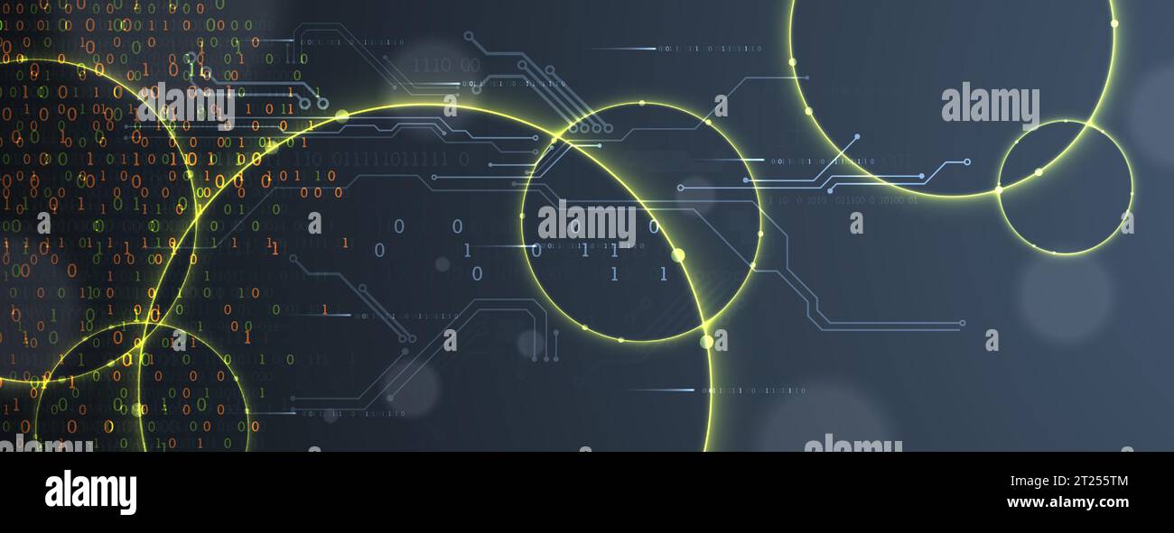 Technology background. Big data concept. Binary computer code. Vector ...