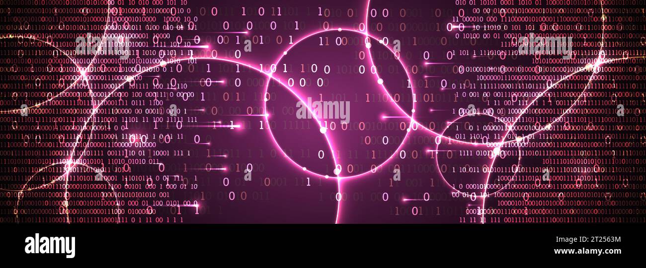 Technology Background Big Data Concept Binary Computer Code Vector