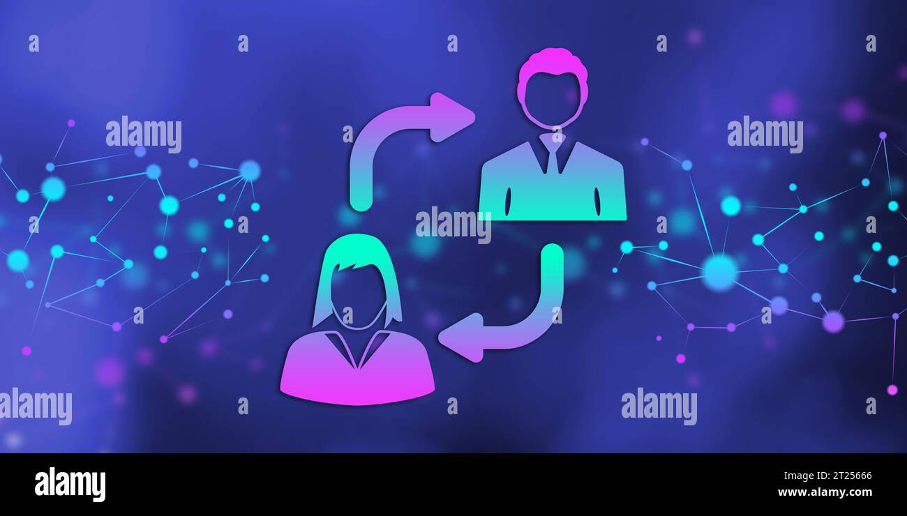 Illustration of a business transition concept Stock Photo - Alamy