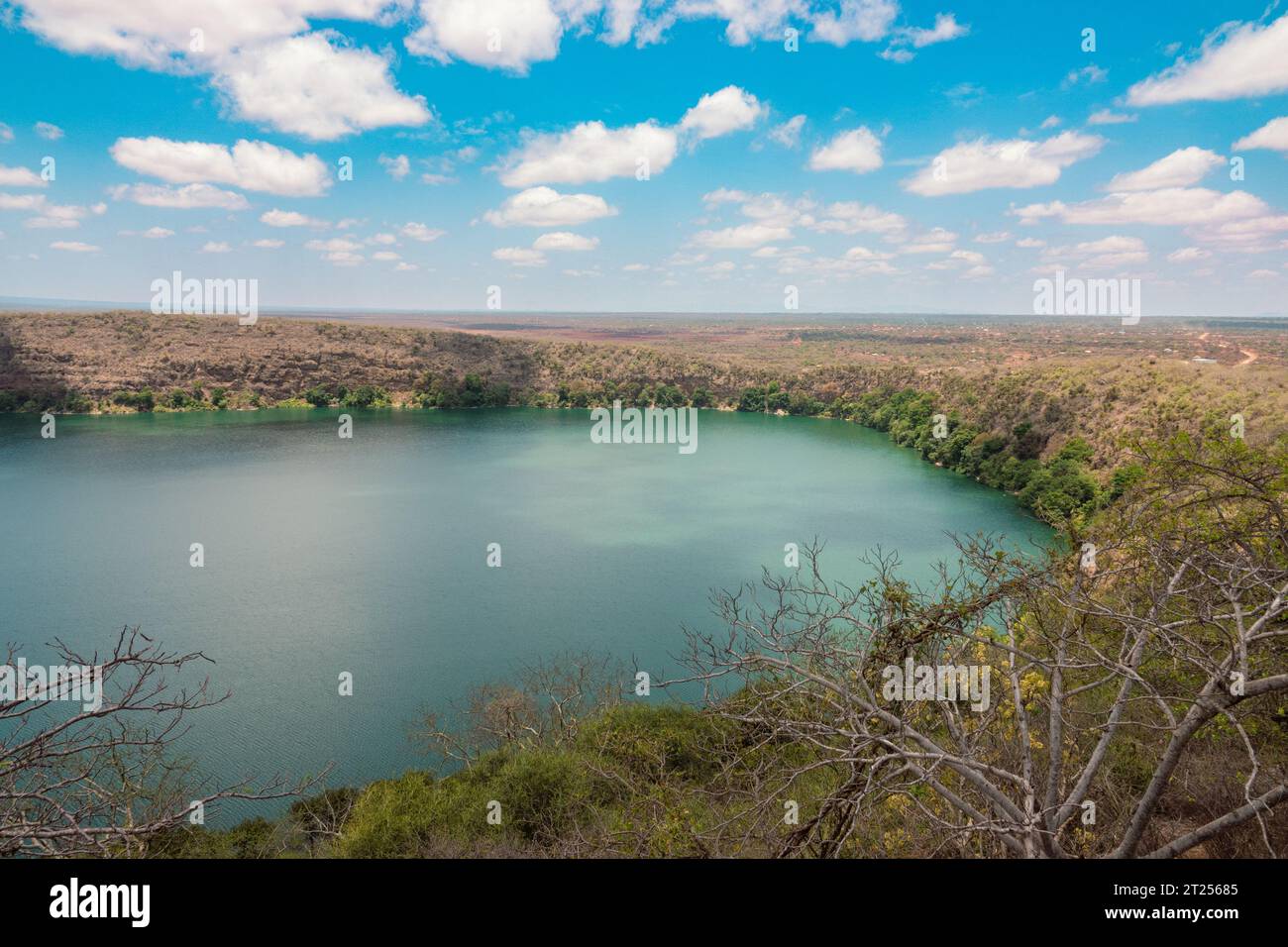 A panoramic view of Lake Chala at Kenya Tanzania border Stock Photo - Alamy
