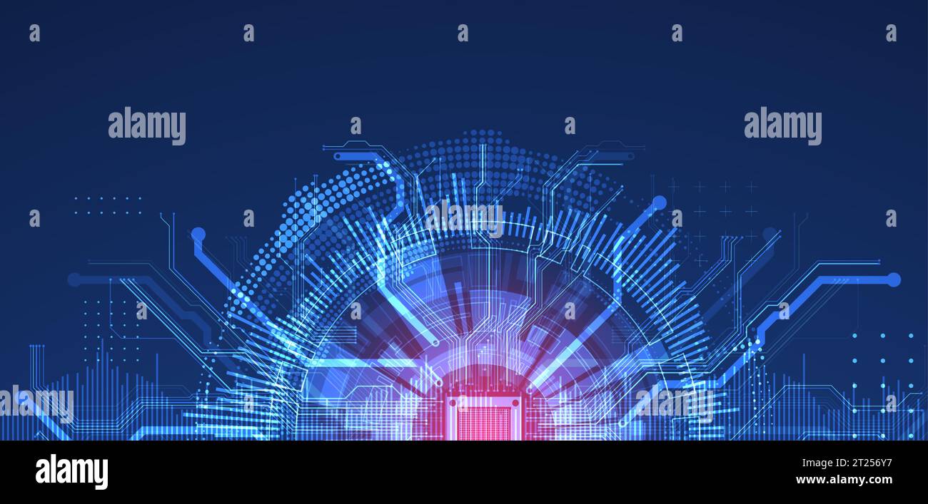 Abstract background on technological and scientific topics. CPU concept ...