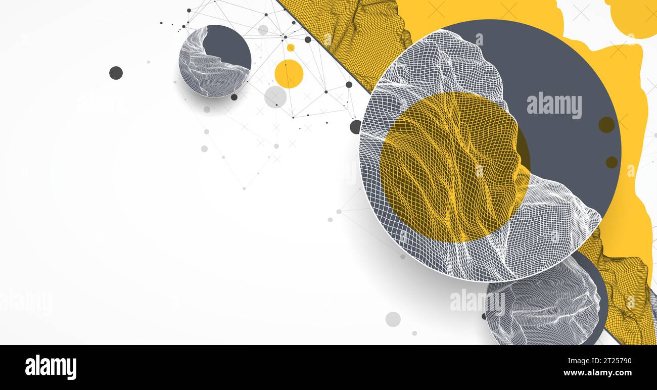 Modern science technology abstract background using circle shapes ...