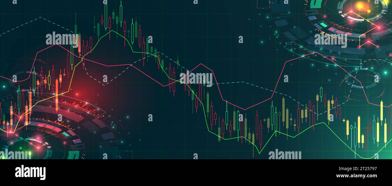 Financial trade concept. Stock market and exchange. Candle stick graph chart. Vector Stock ...