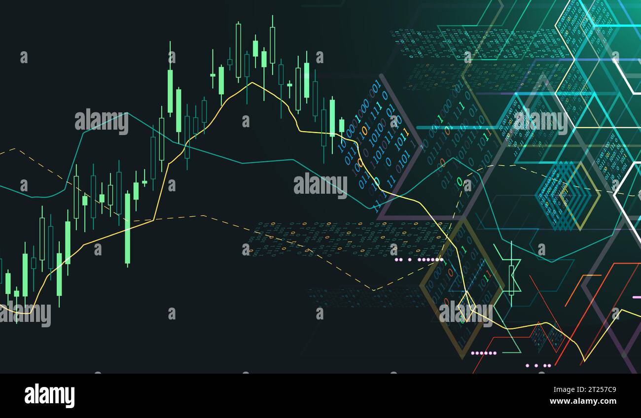 Financial trade concept. Stock market and exchange. Candle stick graph ...