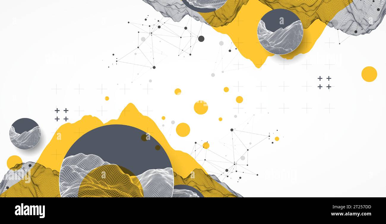 Modern science technology abstract background using circle shapes ...