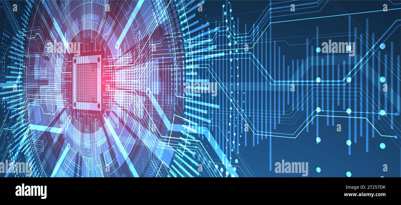 Abstract background on technological and scientific topics. CPU concept ...